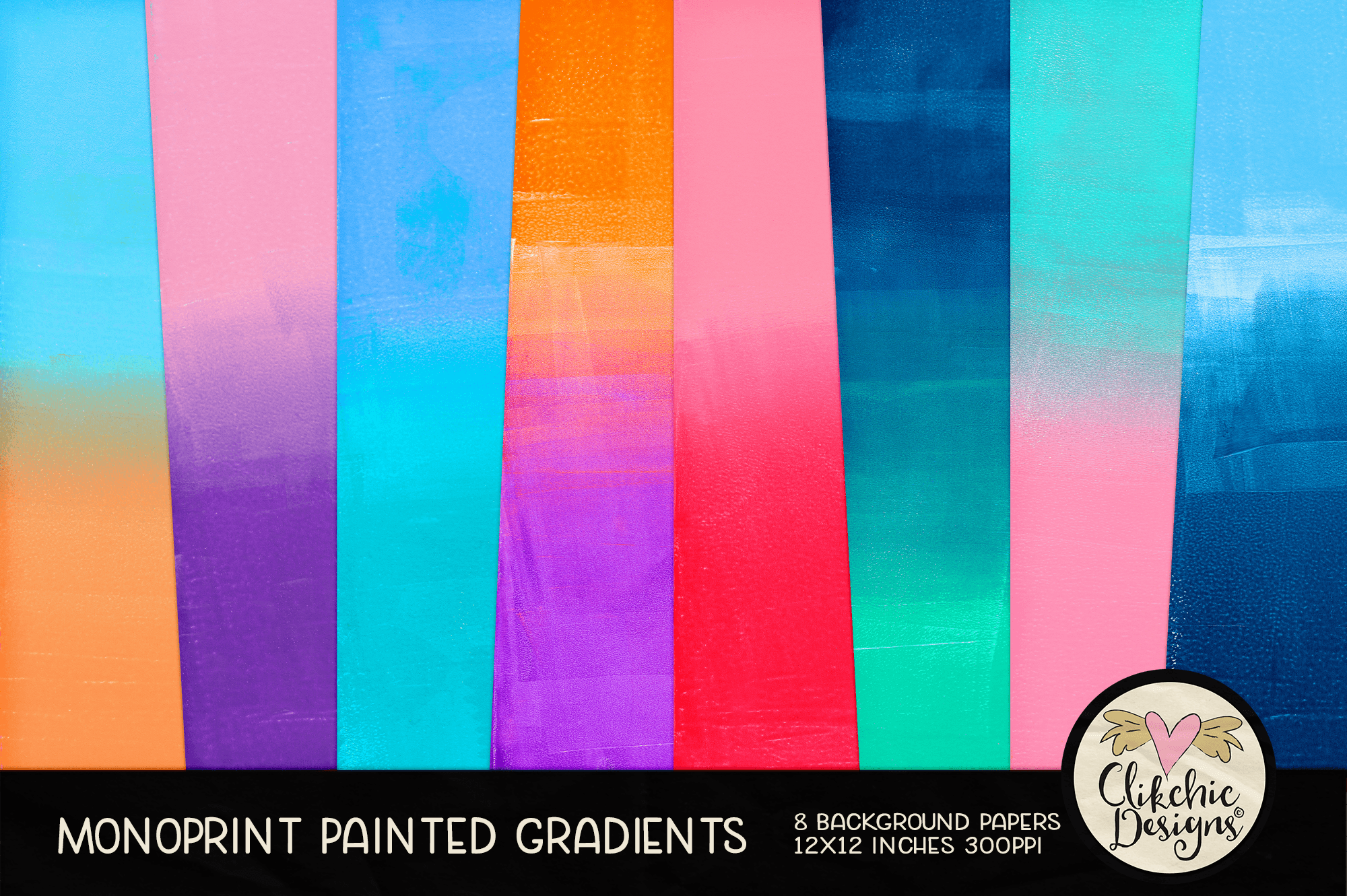 Use these Vibrant Monoprint Painted Gradients for Stunning Designs ...
